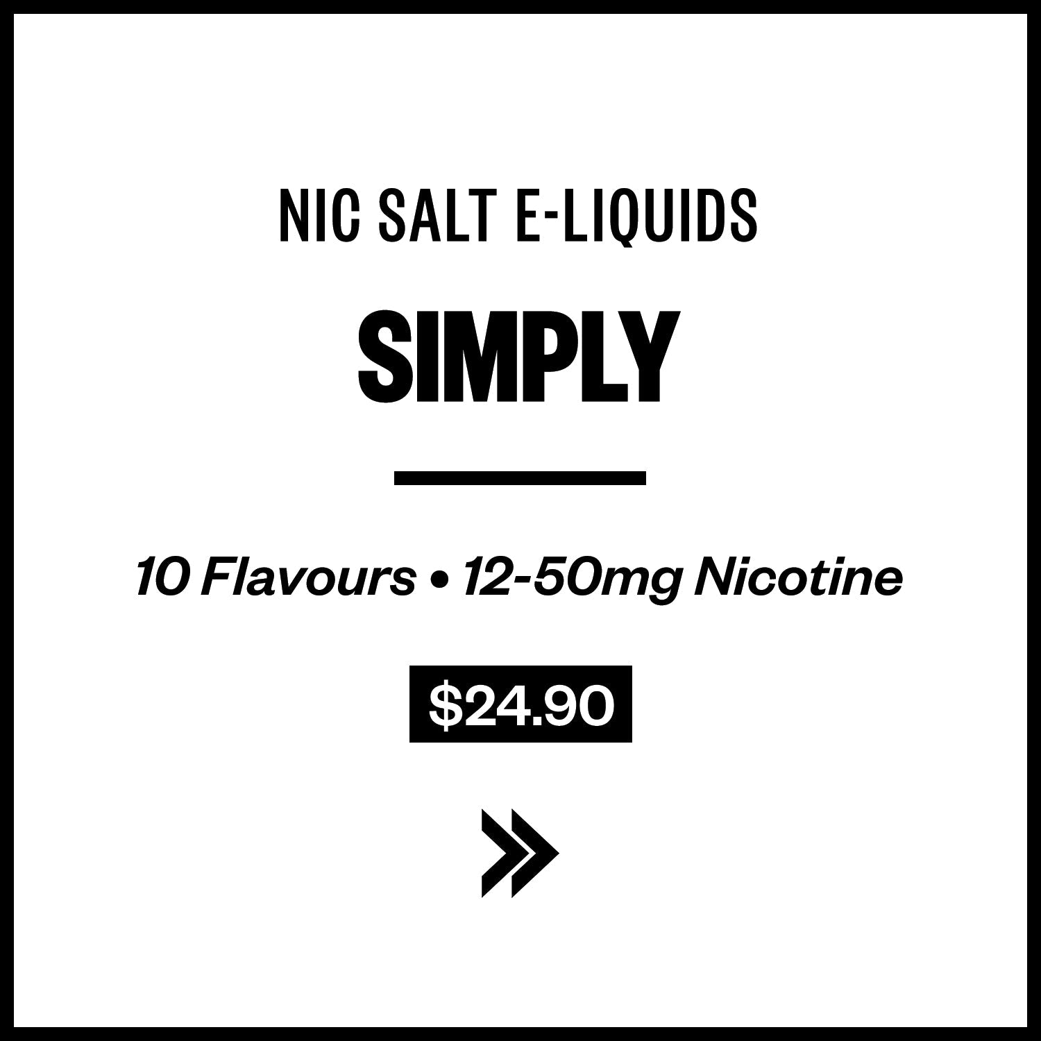 Simply E-Liquids (Nic Salts) – Vapourium