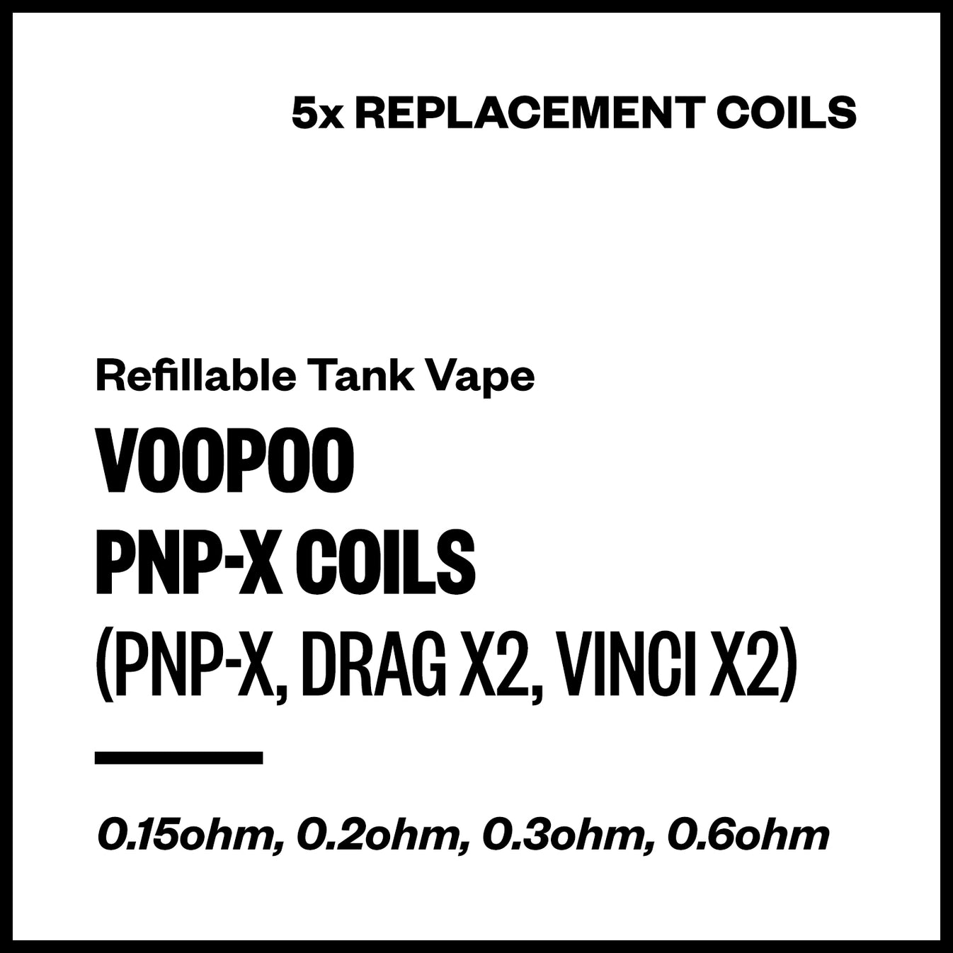 Voopoo PnP X Coils (Drag X2) - 5 Pack - Quality Vapes at Vapourium NZ